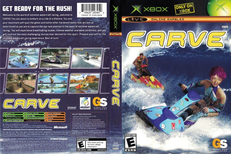 Carve (2003) XBOX NTSC retail cover - DVDcover.Com