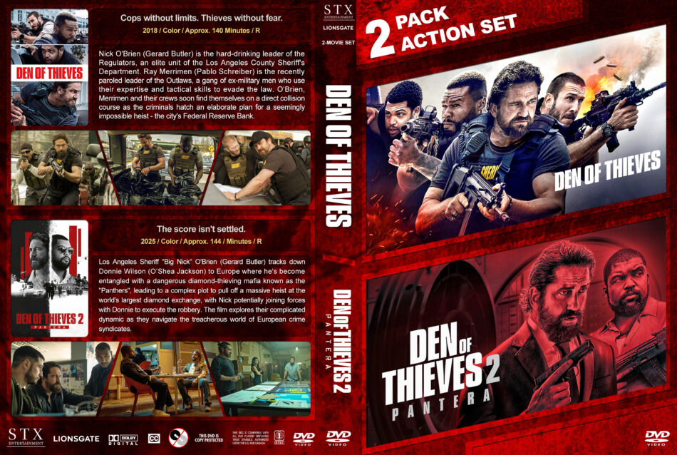 Den of Thieves Double Feature R1 Custom DVD Cover - DVDcover.Com