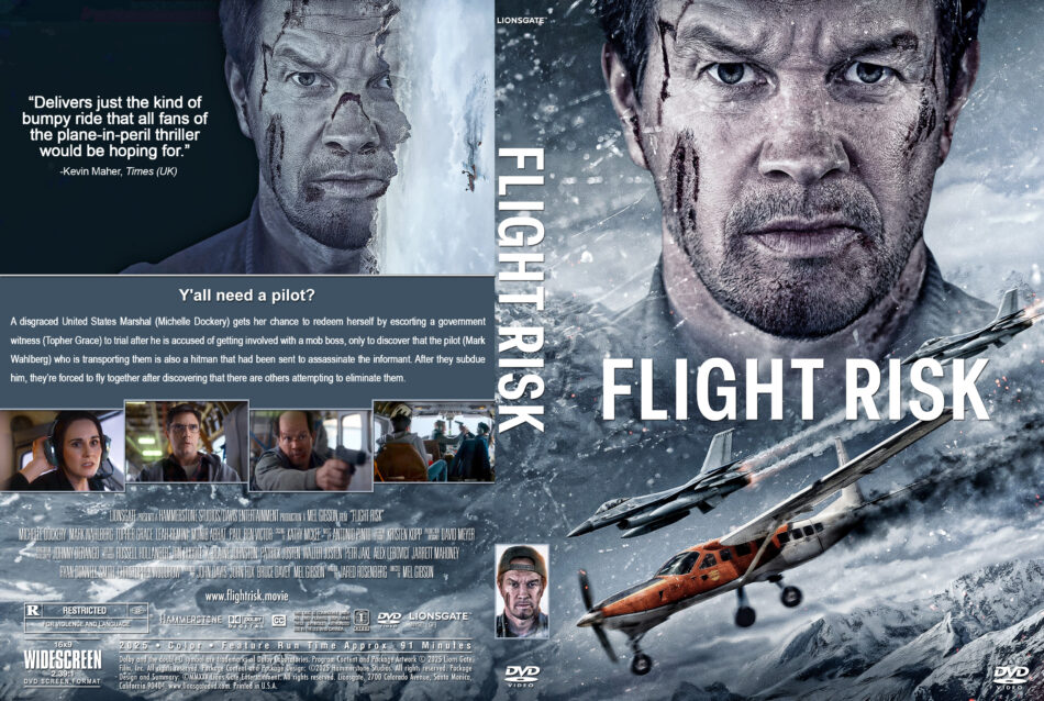 Flight Risk (2025) R1 Custom DVD Cover & Label - DVDcover.Com