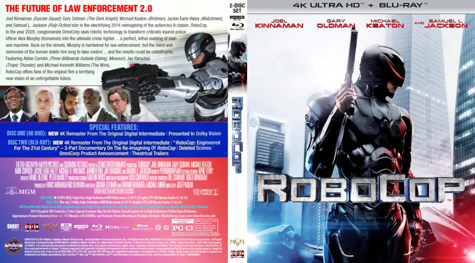 RoboCop 2014 4K UHD Custom Cover + Discs - DVDcover.Com