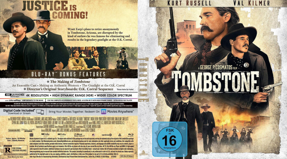 Tombstone 4K UHD Custom Cover & UHD Label - DVDcover.Com