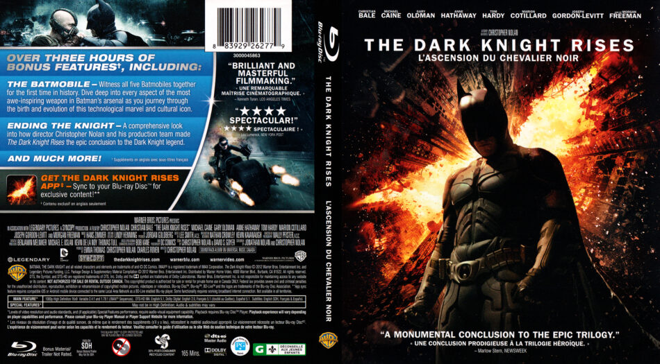 The Dark Knight Rises (2012) R1 - Movie DVD - Front DVD Cover