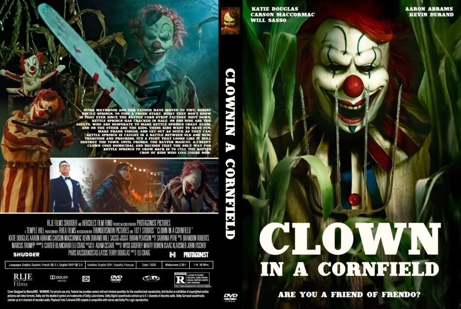 Clown in a Cornfield (2025) R0 Custom DVD Cover - DVDcover.Com