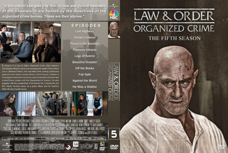 Law & Order: Organized Crime - Season 5 R1 Custom DVD Cover & Labels ...
