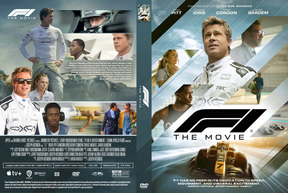 F1: The Movie (2025) R0 Custom DVD Cover & Label - DVDcover.Com