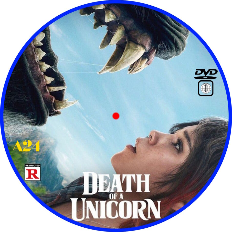 Death Of A Unicorn (2025) R1 Custom DVD Label - DVDcover.Com