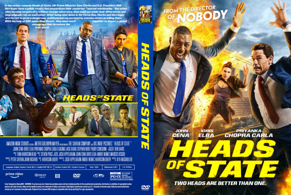 Heads of State (2025) R0 Custom DVD Cover - DVDcover.Com