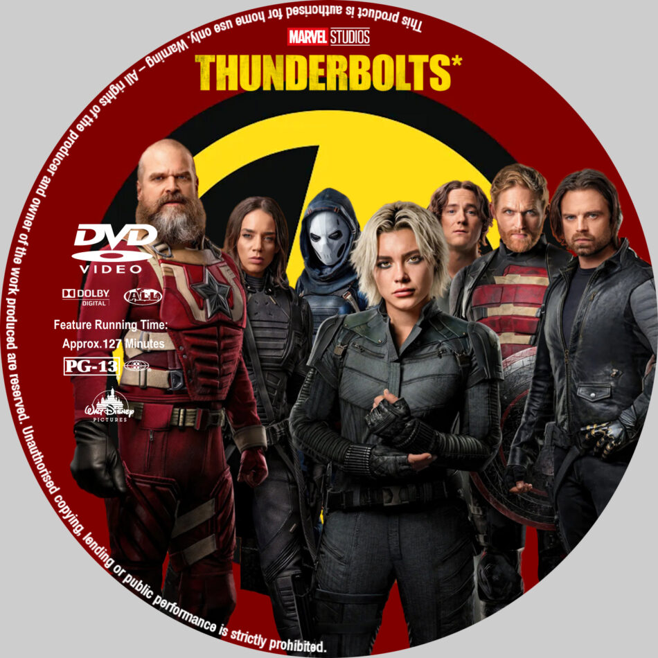 Thunderbolts* (2025) Custom DVD Label - DVDcover.Com