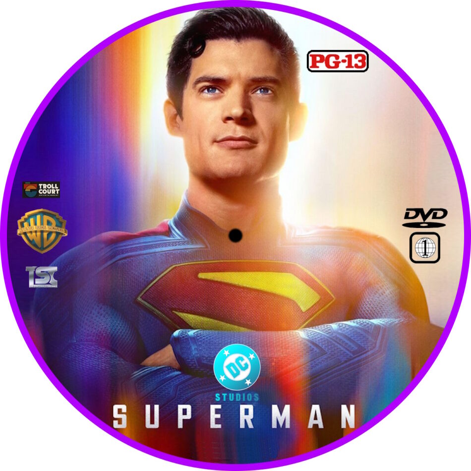 Superman (2025) R1 Custom DVD Label - DVDcover.Com