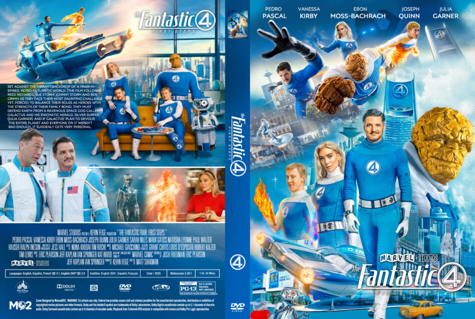 The Fantastic Four: First Steps R0 Custom DVD Cover & Label - DVDcover.Com