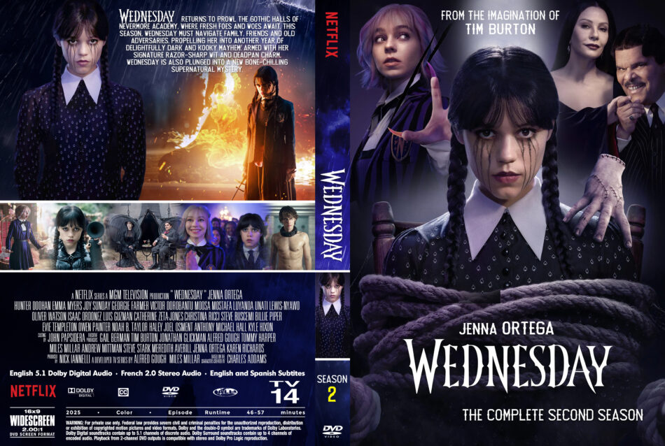 Wednesday - Season 2 (2025) R0 Custom DVD Cover - DVDcover.Com