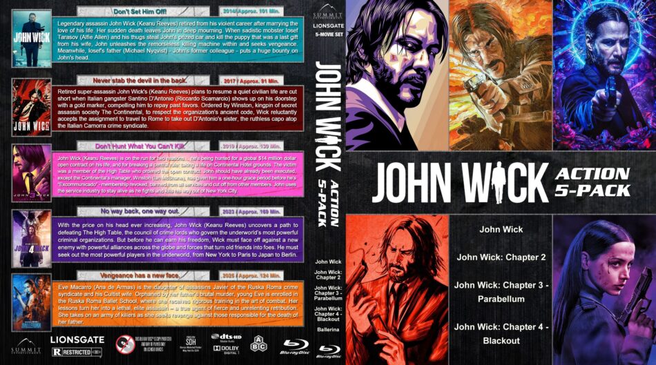 John Wick 5-Pack Custom Blu-Ray Cover - DVDcover.Com