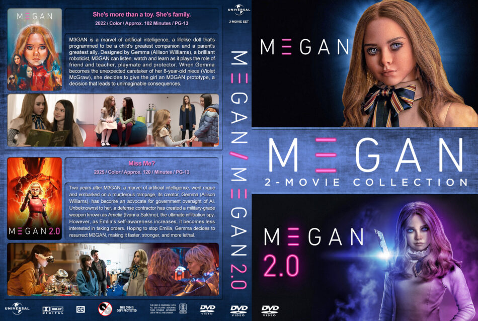 M3gan Double Feature R1 Custom DVD Cover - DVDcover.Com
