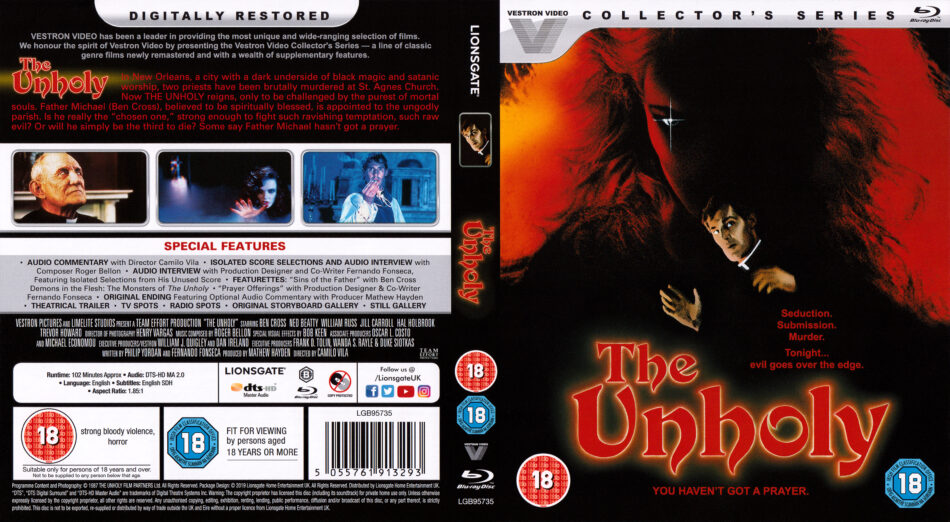 The Unholy (1987) Blu-Ray Cover - DVDcover.Com