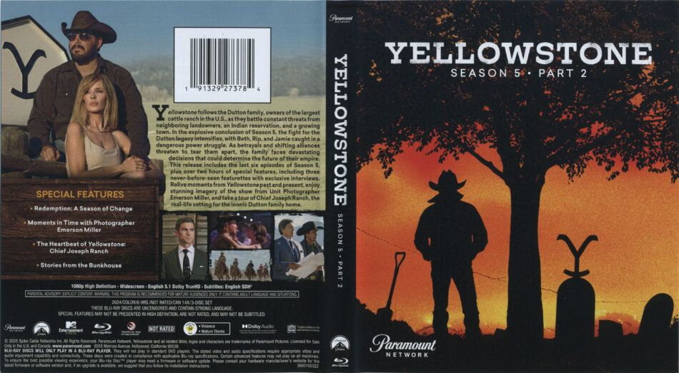 Yellowstone: Season 5, Part 2 Blu-Ray Cover & Labels - DVDcover.Com