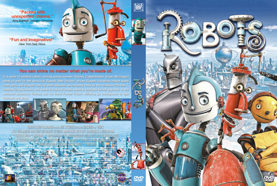 Robots (2005) R1 Custom DVD Cover & Label - DVDcover.Com