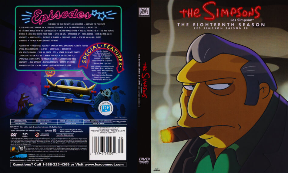 The Simpsons (Season 18) R1 DVD Cover - DVDcover.Com