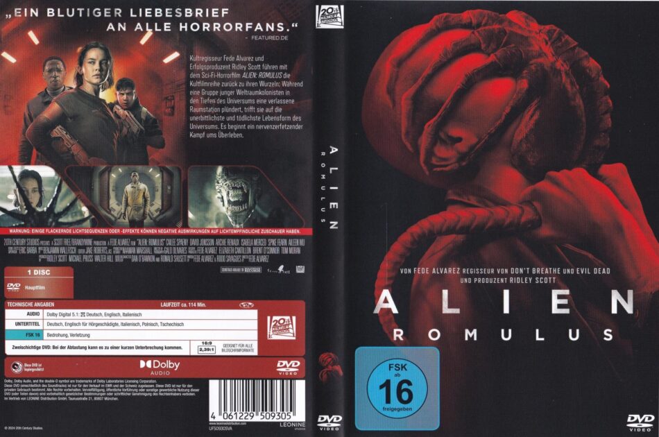 Alien: Romulus R2 DE DVD Cover - DVDcover.Com