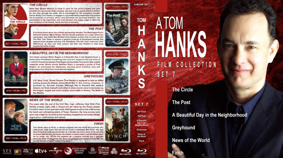 Tom Hanks Film Collection - Set 7 Custom Blu-Ray Cover - DVDcover.Com