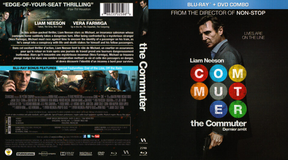 The Commuter (2018) R1 DVD & Blu-Ray Cover - DVDcover.Com