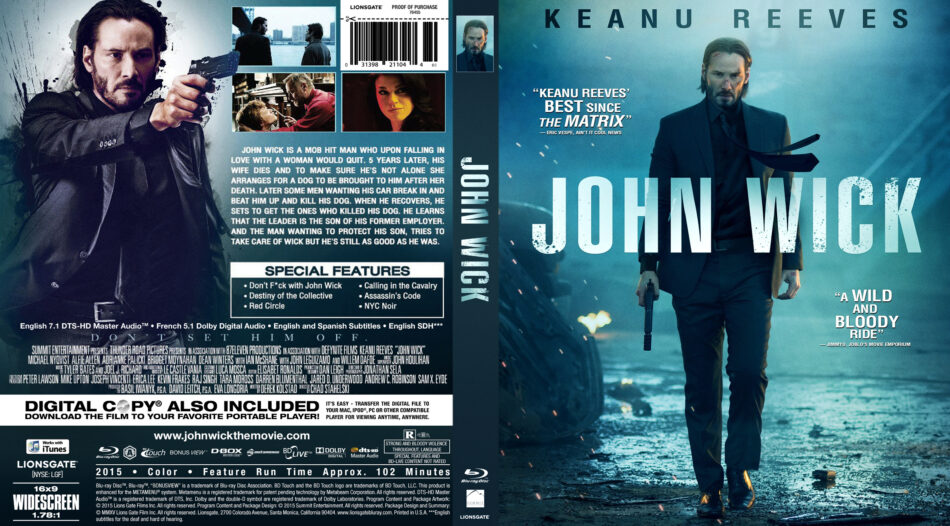 John Wick (2015) Blu-Ray Cover - DVDcover.Com