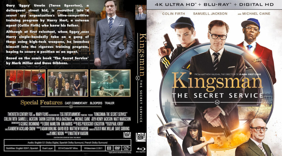 Kingsman - The secret Service (2014) Blu-Ray Cover - DVDcover.Com