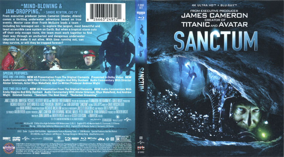 Sanctum Blu-Ray Cover & Labels - DVDcover.Com