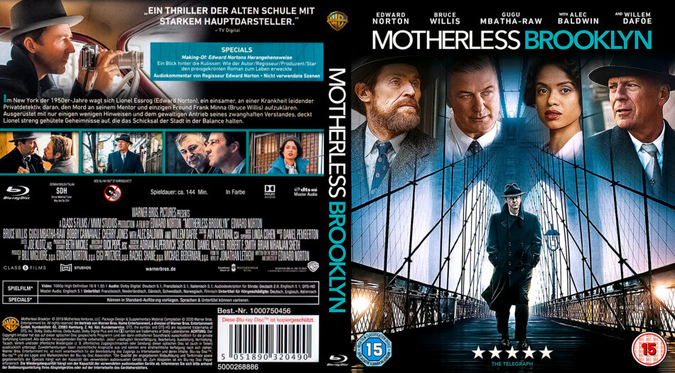 Motherless Brooklyn (2019) DE Blu-Ray Cover - DVDcover.Com