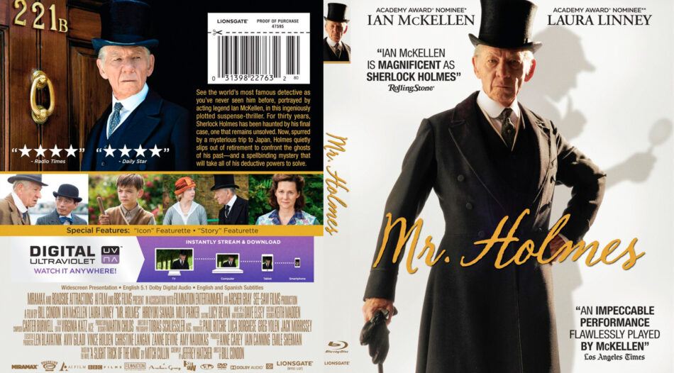 Mr Holmes Blu-Ray Cover - DVDcover.Com
