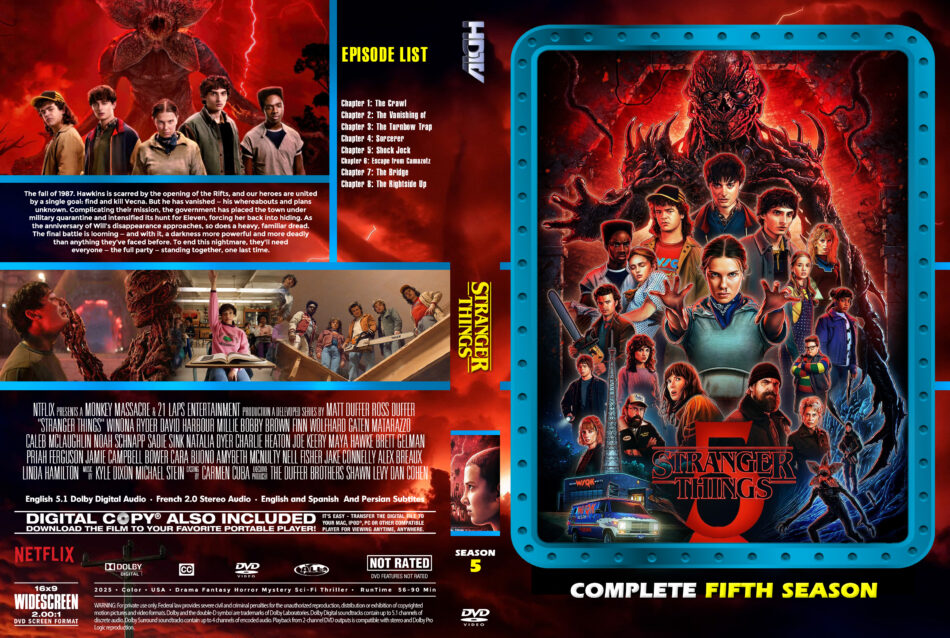 Stranger Things - Season 5 R0 Custom DVD Cover - DVDcover.Com
