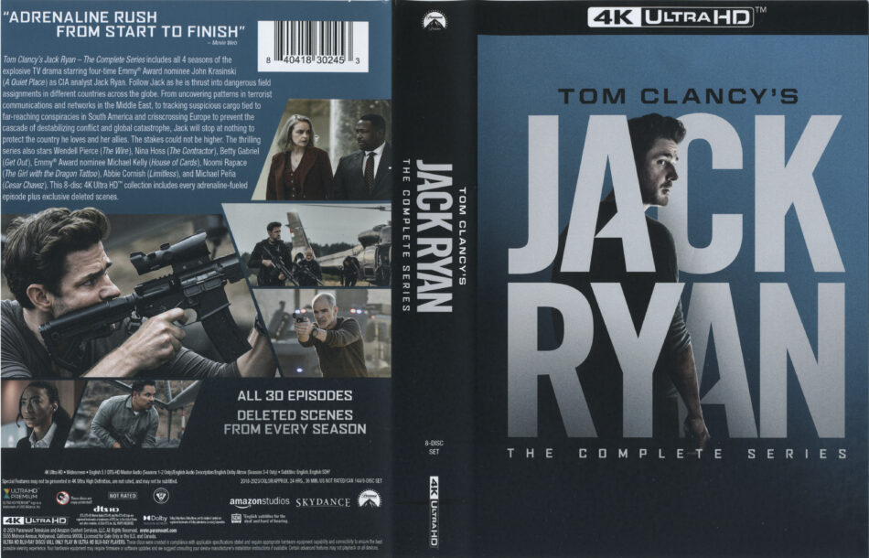 Jack Ryan: The Complete Series 4K UHD Cover & Labels - DVDcover.Com