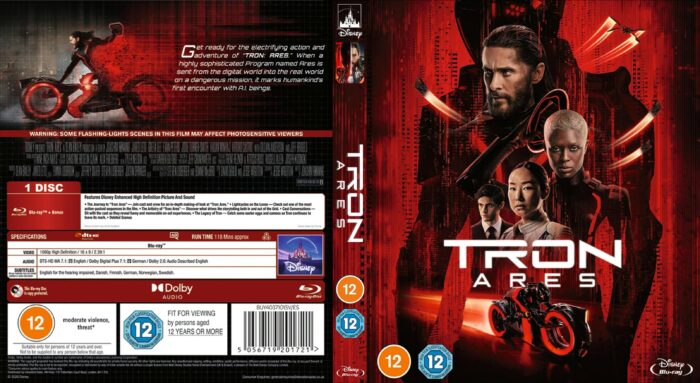 Tron Ares (2025) R2 UK Blu Ray Cover and Labels - DVDcover.Com
