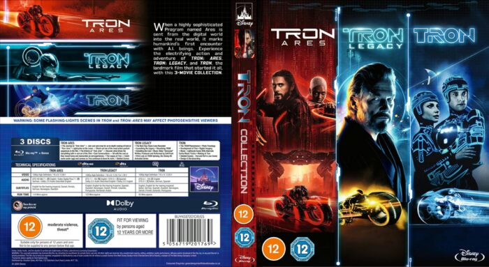 Tron Collection (1982/2010/2025) R2 UK Blu Ray Cover and Labels ...