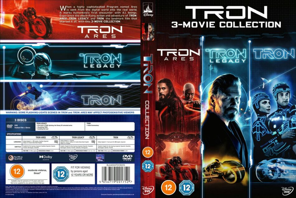 Tron Collection (1982/2010/2025) R2 UK DVD Cover and Labels - DVDcover.Com