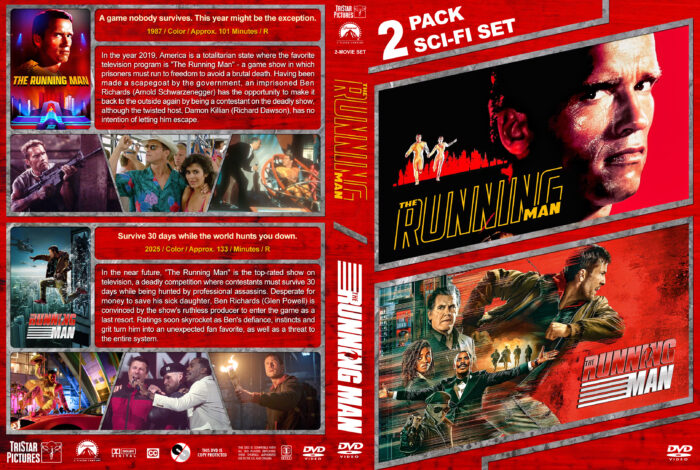 The Running Man Double Feature R1 Custom DVD Cover - DVDcover.Com