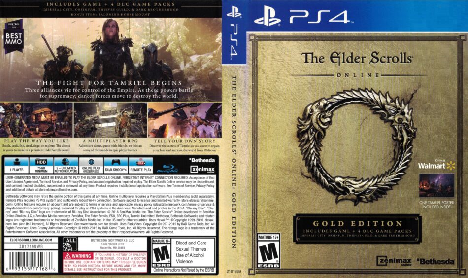 The Elder Scrolls Online (Gold Edition) (2016) PS4 NTSC retail cover ...