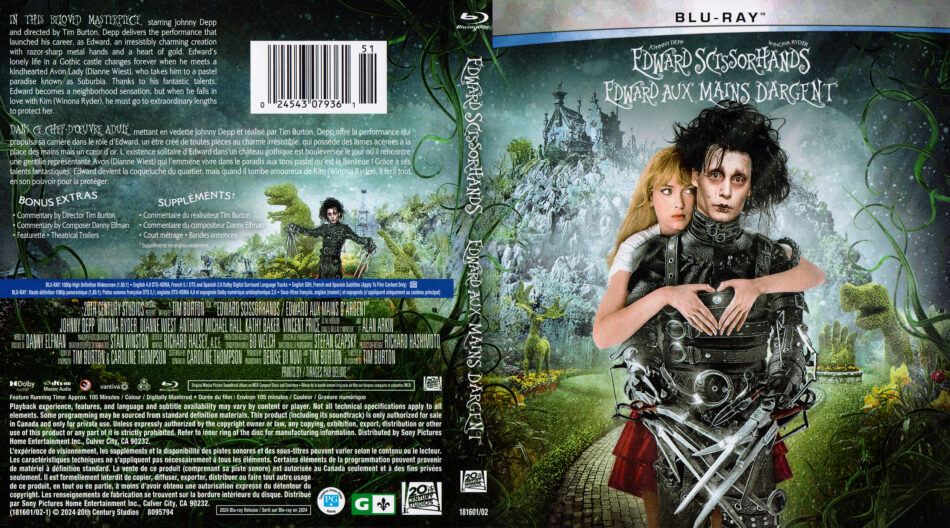 Edward Scissorhands (1990) Blu-Ray & DVD Cover - DVDcover.Com