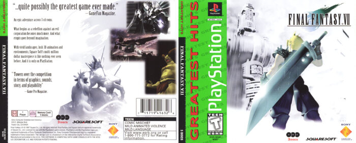 Final Fantasy 7 (PS1) Cover - DVDcover.Com