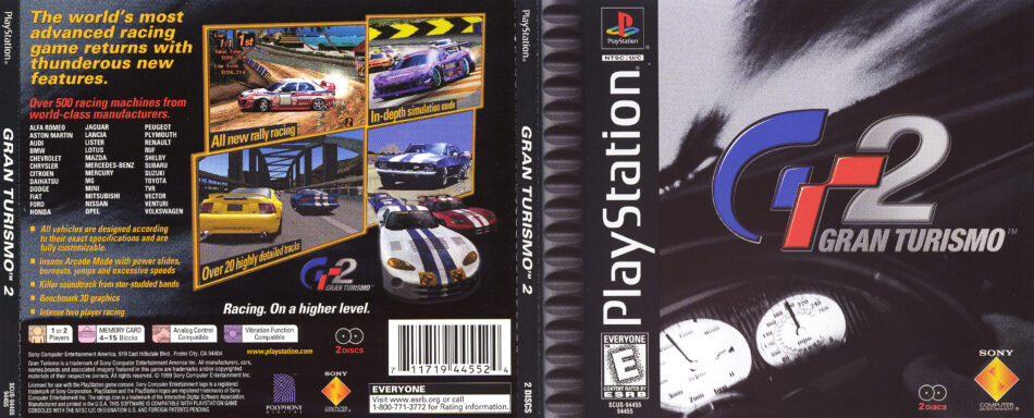 Gran Turismo 2 (PS1) Cover - DVDcover.Com