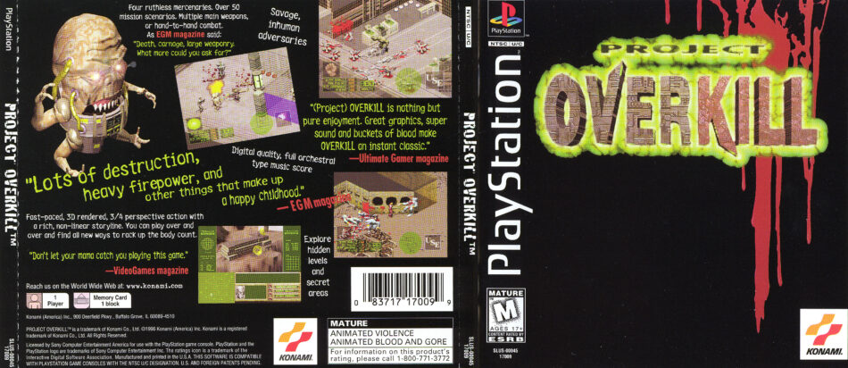 Project Overkill (PS1) Cover - DVDcover.Com