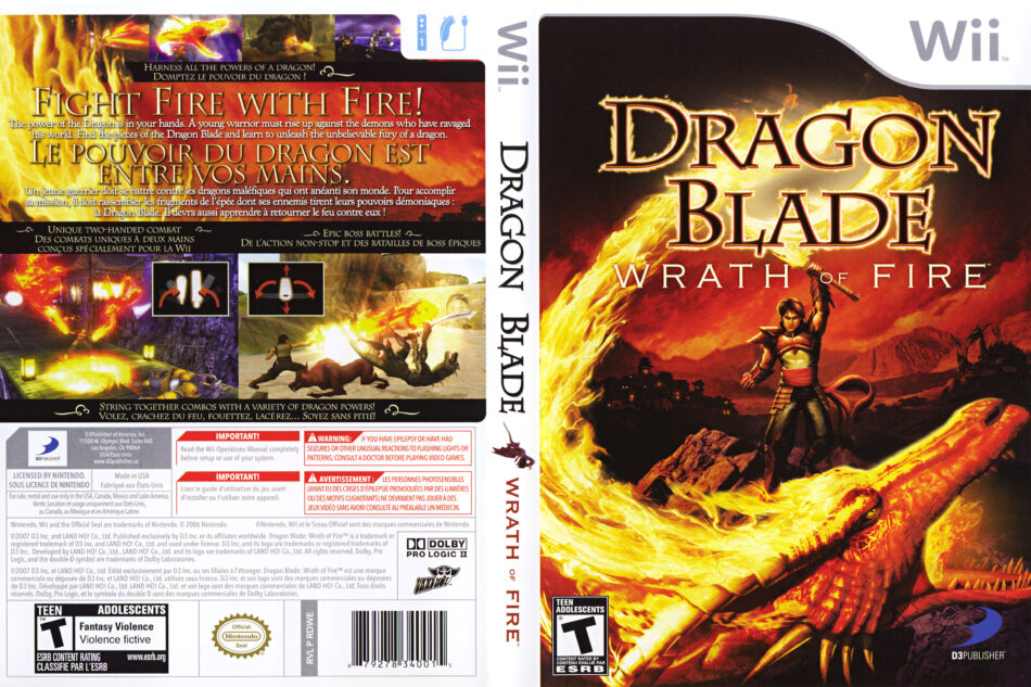 Dragon Blade - Wrath of Fire (Wii) Cover - DVDcover.Com