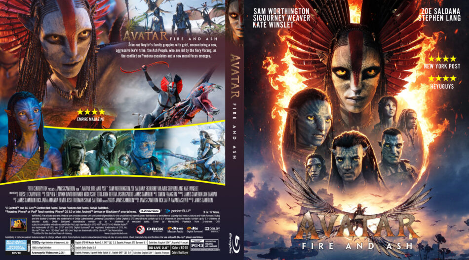 Avatar: Fire and Ash (Avatar 3) Custom Blu-Ray Cover - DVDcover.Com