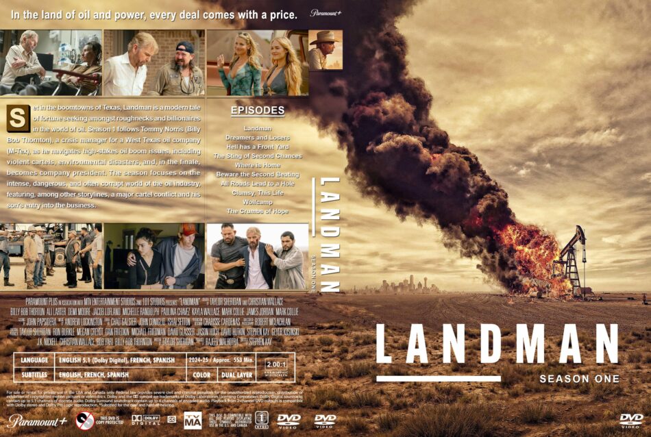 Landman - Season 1 R1 Custom DVD Cover & Labels - DVDcover.Com