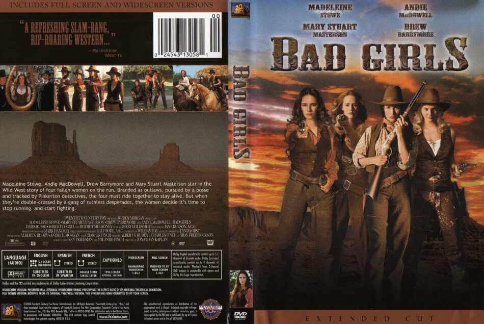 Bad Girls (1994) R1 - Movie DVD - CD Label, DVD Cover, Front Cover