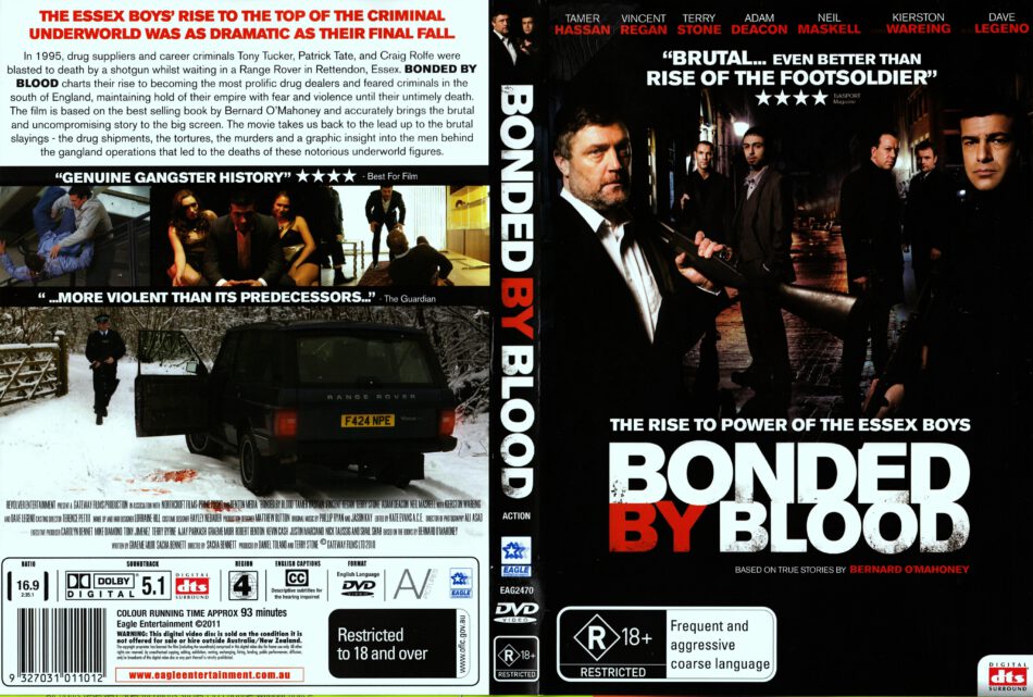 Bonded By Blood (2010) WS R4 - Movie DVD - CD Label, DVD Cover, Front Cover