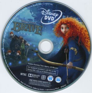 Brave (2012) R1 - Cartoon DVD - CD label, DVD Cover, Front Cover