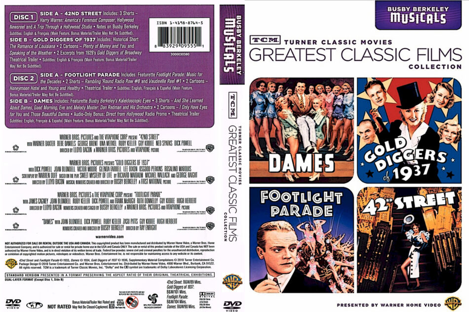 TCM Busby Berkeley Musicals R1 - Movie DVD - Front DVD Cover