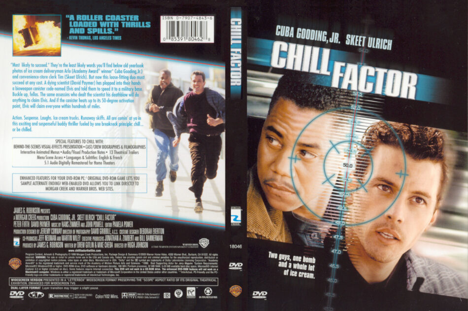 Chill Factor (1999) R1 - Movie DVD - CD Label, DVD Cover, Front Cover