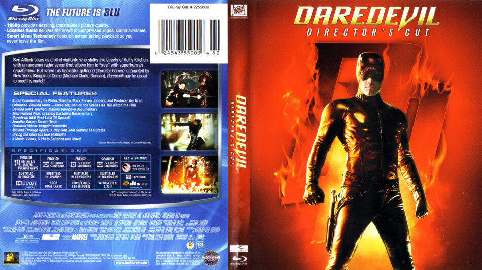 Daredevil Blu-Ray DVD Cover (2003) R1