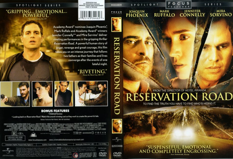 Reservation Road WS R1 - Movie DVD - CD Label, DVD Cover, Front Cover